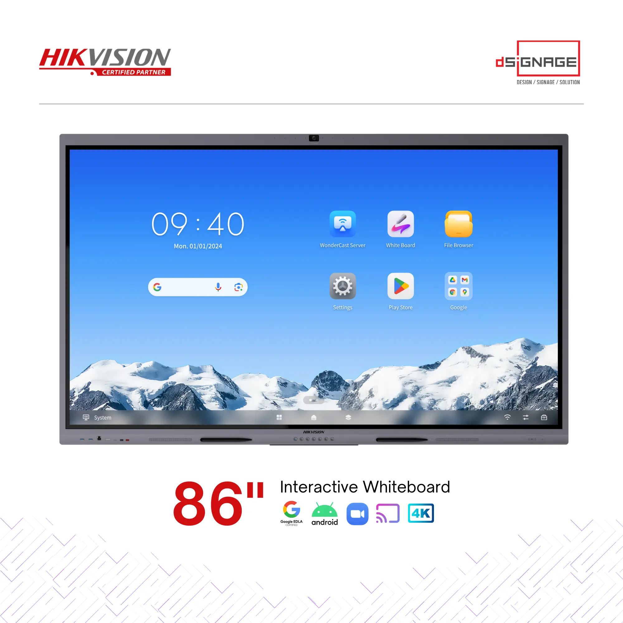 HIKVISION INTERACTIVE DISPLAY DS-D5C86RB/B2L DS-D5C75RB